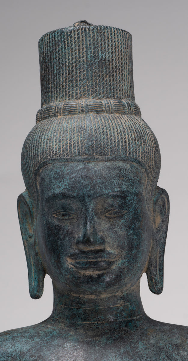 Statue Vishnu - Antique Khmer Style Bronze Koh Ker Style Vishnu BURSE ...