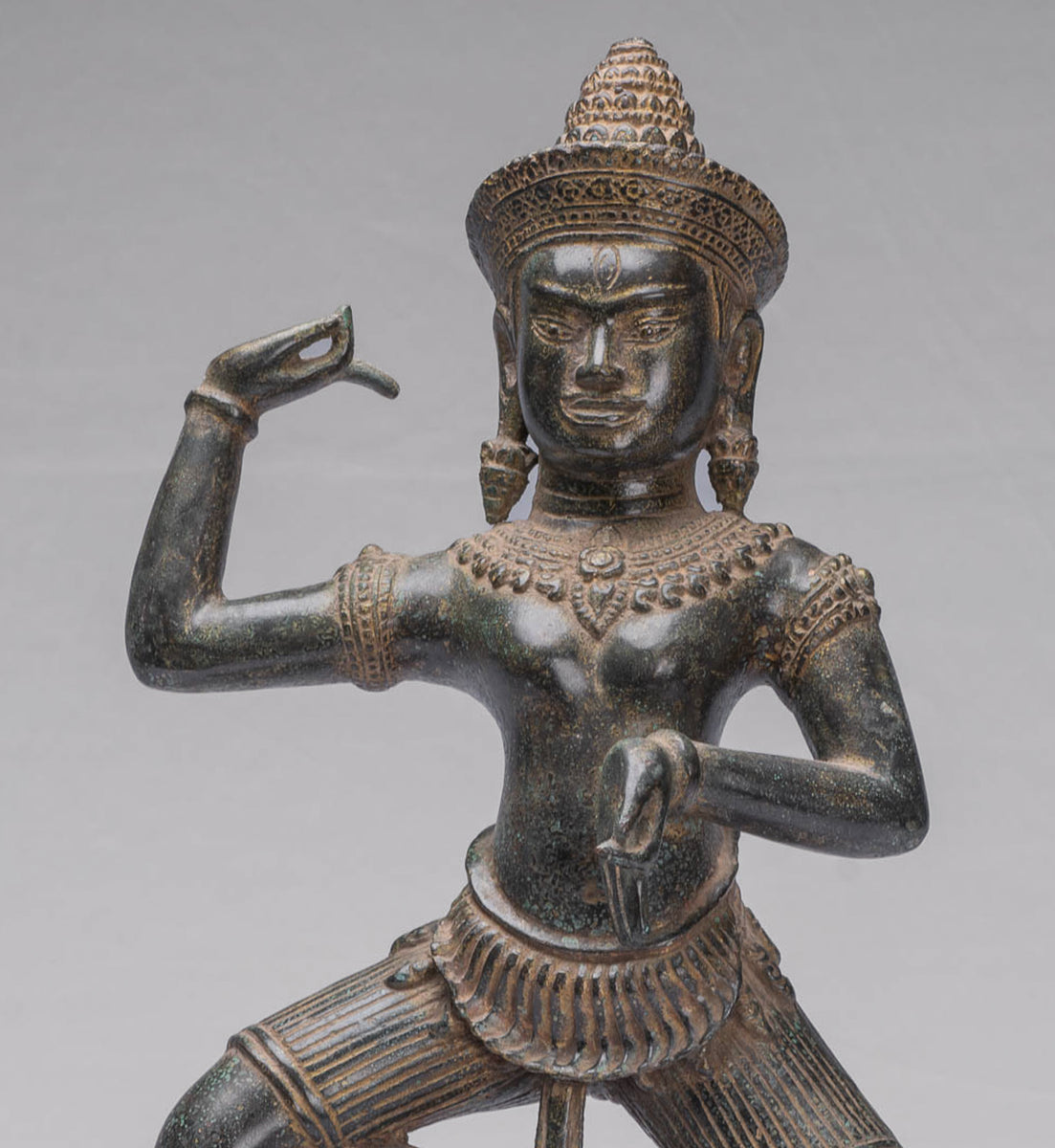 Antique Khmer Style Angkor Wat Bronze Dancing Apsara or Angel - 50cm/2 ...