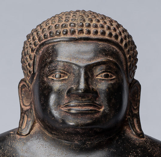 Antique Thai Style Happy, Fat, Laughing Buddha Budai Statue - 31cm/12 ...