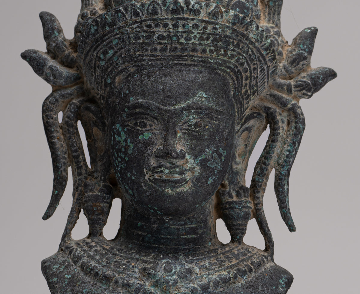 Apsara Statue - Antique Khmer Style Bronze Angkor Wat Apsara or Angel ...