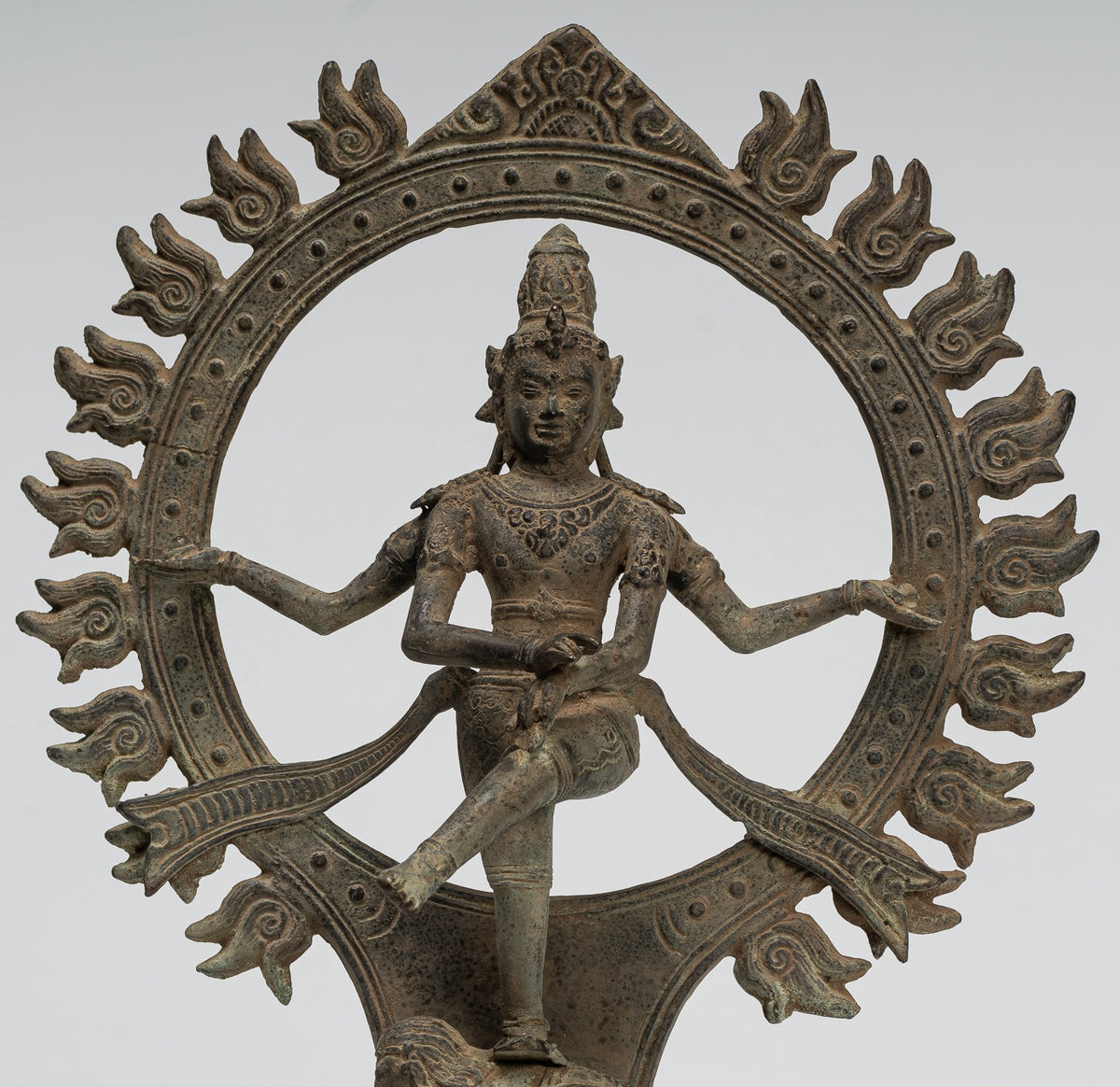 Shiva Statue - Antique Javanese Style Bronze Dancing Shiva statue as L ...