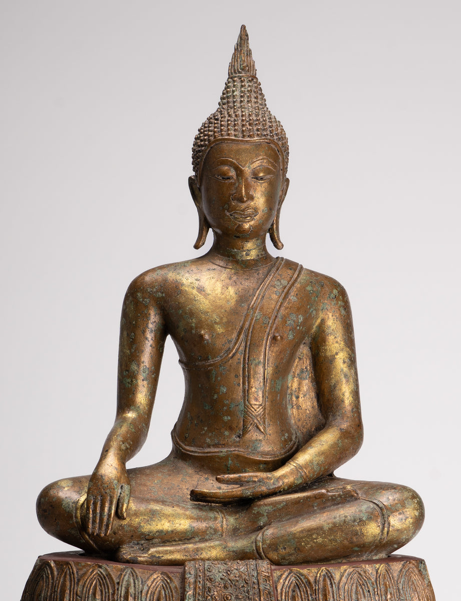 Buddha Statue - Antique Sukhothai Style Thai Enlightenment Buddha Stat ...