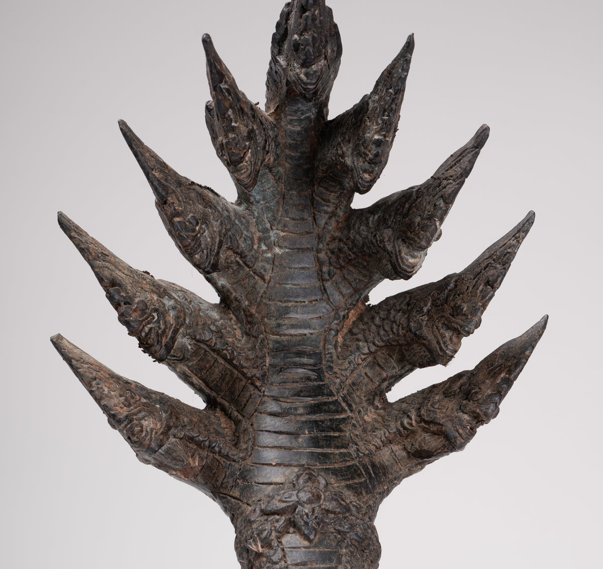 Antique Thai Style Bronze Nine Head Naga, Snake Statue - 35cm/14" – HD ...