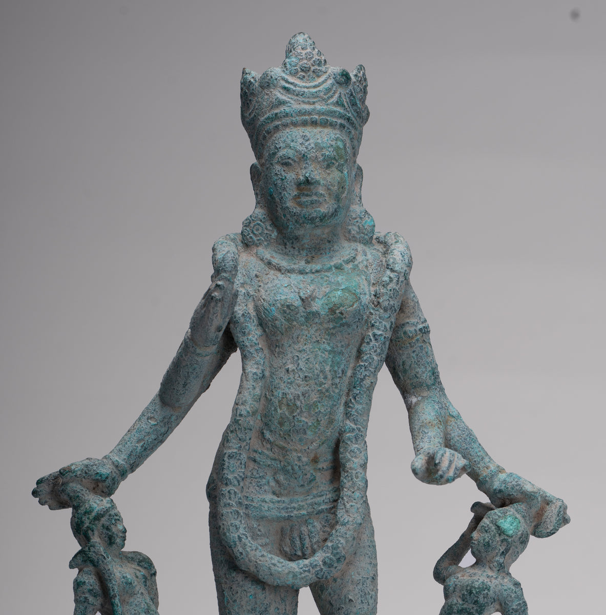 Vishnu Statue - Antique Phnom Da Style Khmer Vishnu with Gadanari and ...
