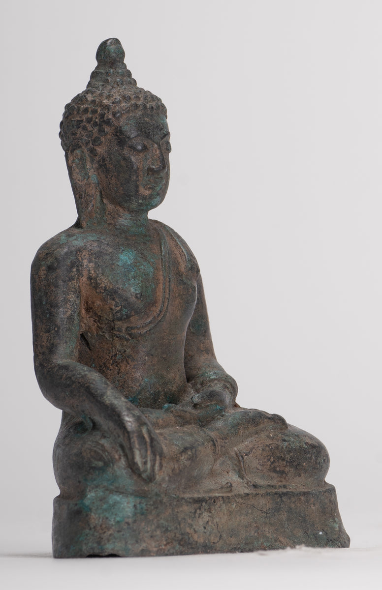 Antique Thai Style Chiang Saen Enlightenment Buddha Statue - 23cm/9 ...