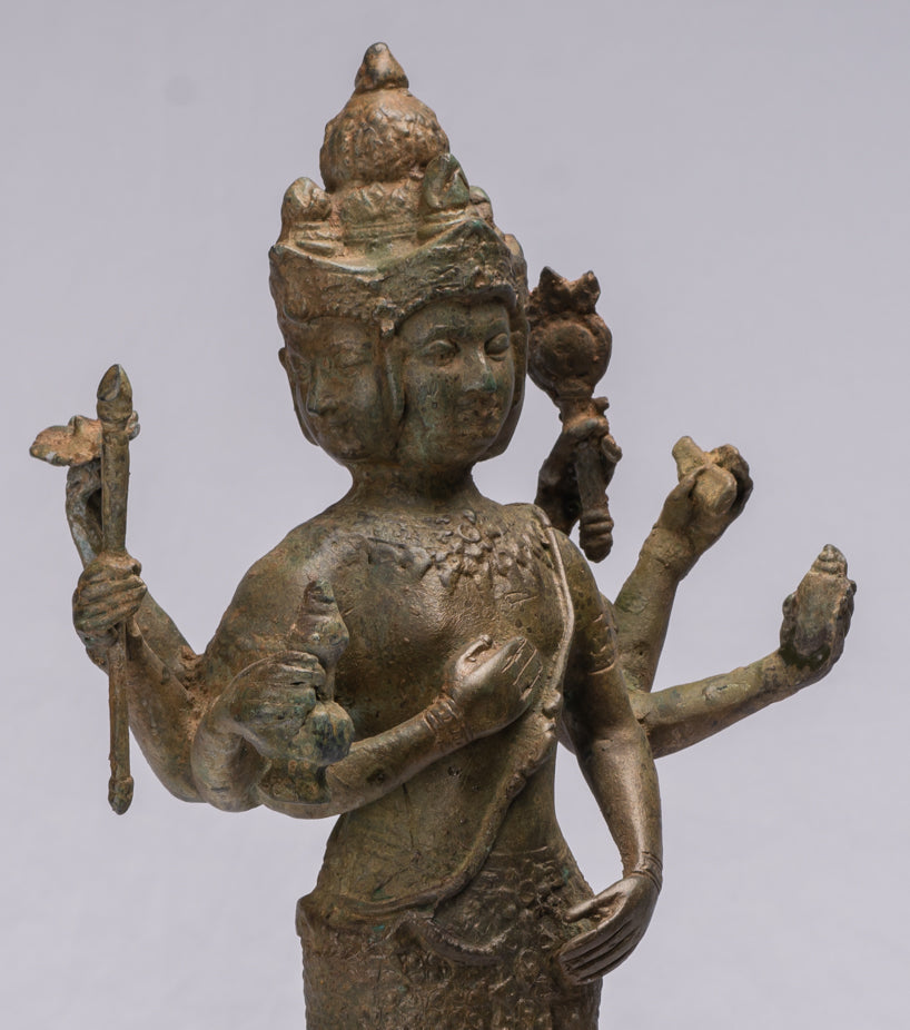 Brahma Statue - Antique Thai Style Bronze Brahma - Hindu God Creation ...