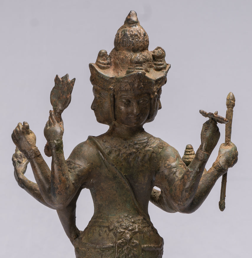 Brahma Statue - Antique Thai Style Bronze Brahma - Hindu God Creation ...