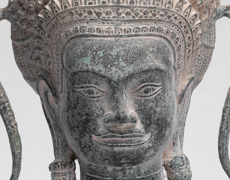 Apsara - Antique Khmer Style Bronze Angkor Wat Apsara or Angel Statue ...