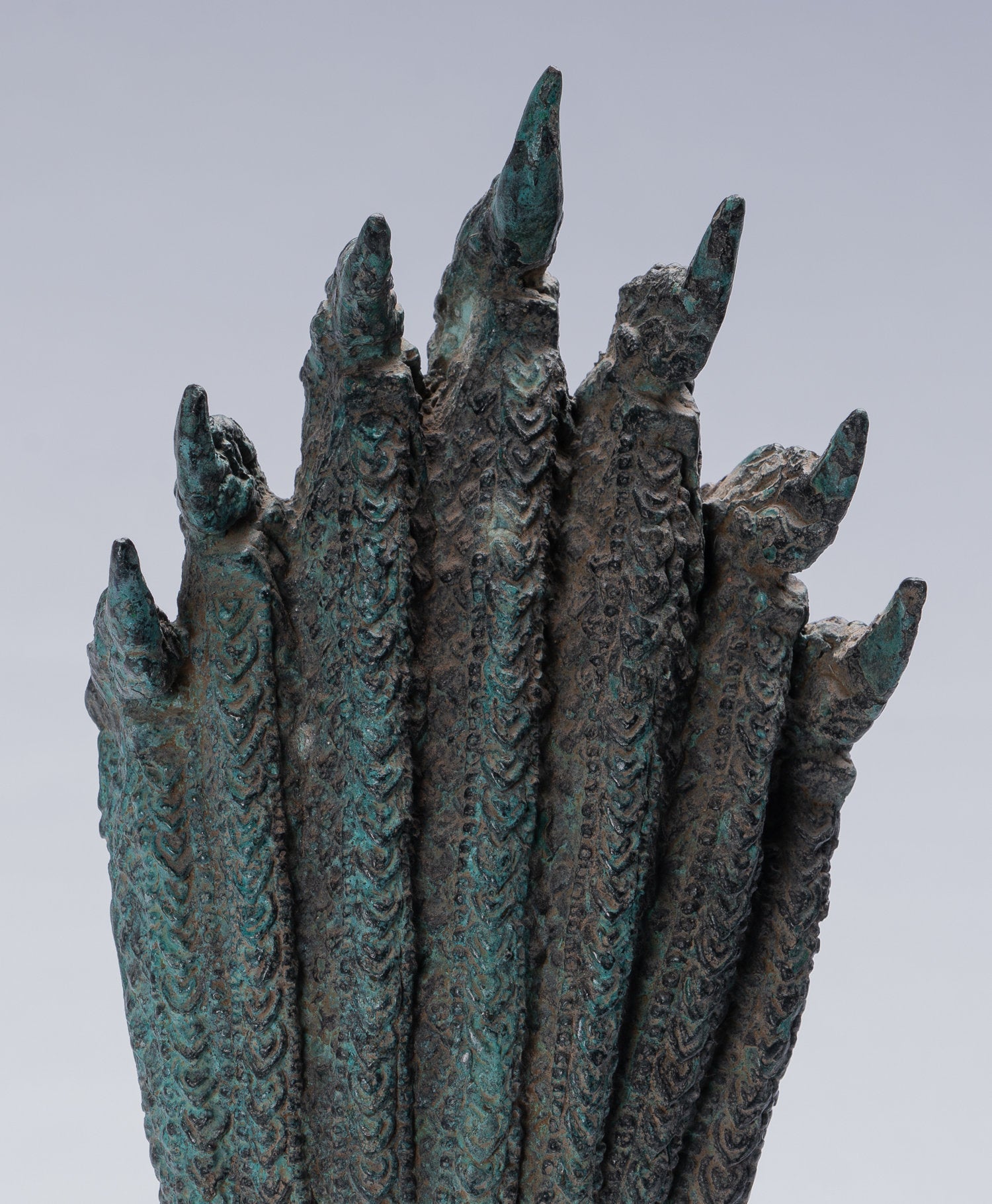 Antique Khmer Style Bronze Female Deity with Naga Tail Statue - 36cm/1 ...